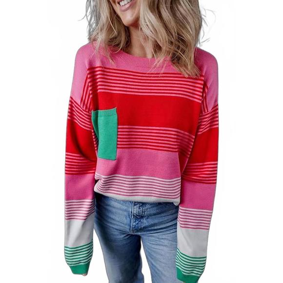 BiBi | Sweaters | New Bibi Womens Cranberry Ginger Sweater In Multi ...